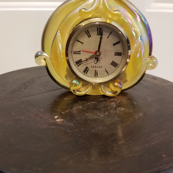 Fenton | Accents | Rare Fenton Iridescent Gold Art Deco Carnival Glass ...